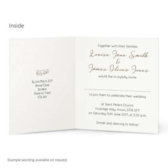 Victoria Personalised Wedding Invitation - Beautiful Wishes